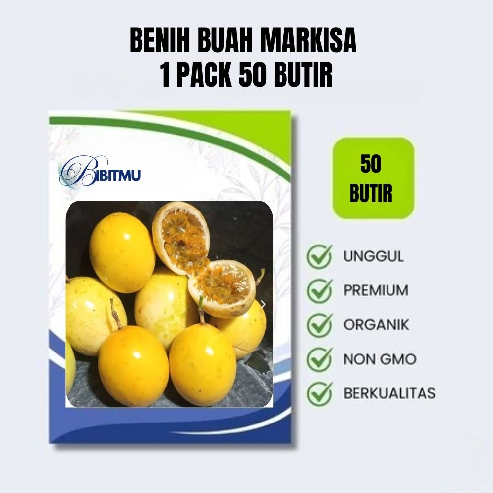 50 Butir Benih Buah Markisa Benih Bibit Biji Berkualitas Unggulan Sayur ...